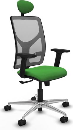 Piqueras y Crespo B&uuml;rostuhl Home Office mit 2D-Armlehnen, h&ouml;henverstellbarer Lendenwirbelst&uuml;tze und festem Kopfteil, ausgestattet mit 3 Positionen und Schneidschaum, Gr