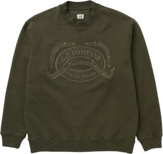 C.P. Company C. P. Company Pull Col Rond - Vert