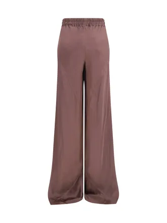 Rick Owens Womens Silk Pants Grape Trousers