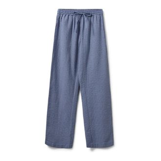 Sofie Schnoor Blau-schwarze antikwei&szlig;e weite Hose - - Trousers - Damen - Blau - M