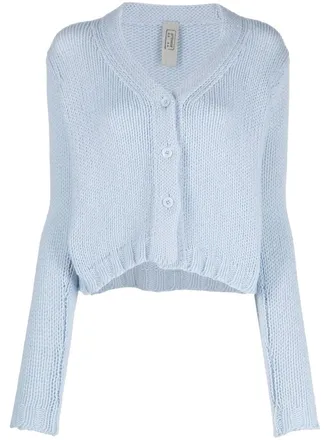 Pr&iuml;vate 0204 cardigan en cachemire &agrave; col v - Bleu