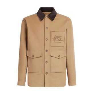 Etro Baumwolljacke mit Pegaso - - Jackets - Herren - Beige - XL