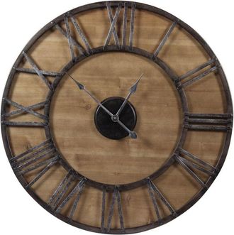 Décoration d'Autrefois Decoration D Autrefois - Grande horloge ancienne - Fer Forgé - Marron - Décoration dAutrefois