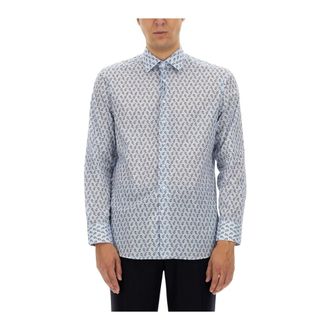 Etro Lang&auml;rmliges Hemd mit Paisley-Muster - - Shirts - Herren - Blau - XL