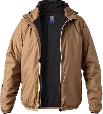 K-Way Herren Regenjacke braun Mikrofaser unifarben