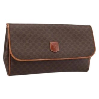 Celine Pre-owned Macadam Canvas Clutch - Femme - Pre-owned - Brun - Taille: ONE Size