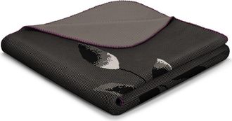 BIEDERLACK Wohndecke Dark Vine Größe 150x200 cm Schwarz Plaid