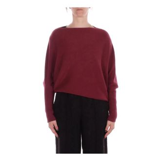 Manila Grace Femme, Pulls, Rouge, Taille: 40 FR Logo Back Sweater