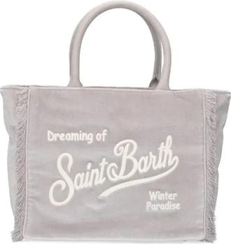 MC2 Saint Barth Shopper & Totes - Pearl Grey Velvet Colette Bag - Gr. unisize - in Wei&szlig; - f&uuml;r Damen