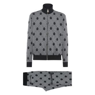 Billionaire Boys Club Homme, Combinaisons et Ensembles, Gris, Taille: 3XL Ensemble de jogging : Veste zipp&eacute;e et pantalon monogramme