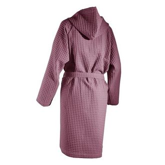 Cogal Peignoir de Bain Femme - 100% Coton, L&eacute;ger, Absorbant et Confortable, Nid dAbeille, Couleur vintage rose