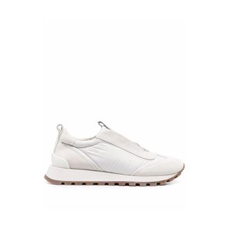 Brunello Cucinelli Femme, Chaussures, Blanc, Taille: 43 1/2 EU Baskets basses blanches orn&eacute;es de perles