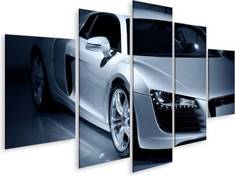 Islandburner Prime Bild auf Leinwand Luxus Sportwagen Passend F&uuml;r Audi R8 Bilder Wandbilder Poster