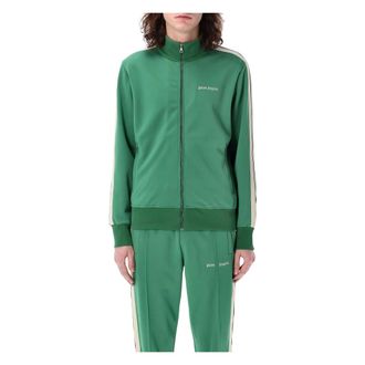 Palm Angels Homme, Sweatshirts et sweats à capuche, Vert, Taille: S Veste de survêtement Classic Logo
