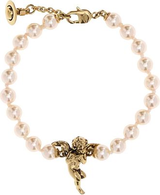 Vivienne Westwood Putti Perlenarmband - - Accessories - Damen - Wei&szlig; - ONE SIZE