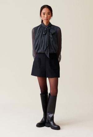 Claudie Pierlot Schwarze High-Waist Shorts