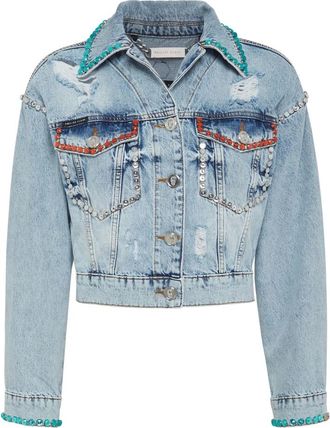 Philipp Plein Damen, Jacken, Blau, MGr&ouml;&szlig;e