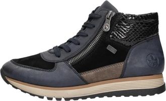 Rieker Schn&uuml;rstiefel Hoch - - Shoes - Damen - Blau - 41 EU