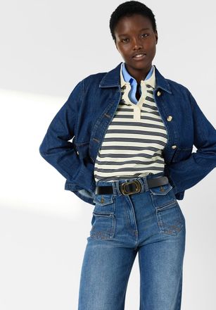 Gerard Darel Veste droite en denim brut - TAINA - Jeans
