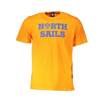 North Sails Homme, Tops, Jaune, Taille: XL T-shirt Homme en Coton Orange