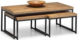 Julian Bowen Der Julian Bowen Brooklyn Couchtisch aus Eiche & Metall ist ein Industrielles und modernes Design für Wohnzimmer