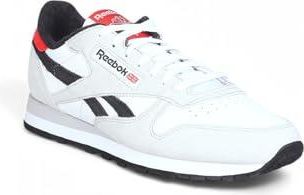 Reebok Baskets Classiques Unisexes en Cuir, Blanc Brut, Gris et Noir, 40.5 EU