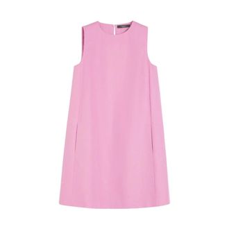 Max Mara Femme, Robes, Rose, Taille: 40 FR Robe Courte en Coton et Lin Racer