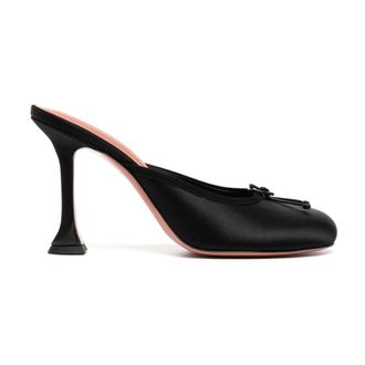 Amina Muaddi Femme, Chaussures, Noir, Taille: 35 1/2 EU Mules en cuir noir