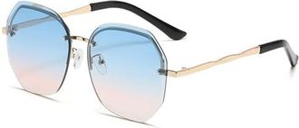 Generic Lunettes De Soleil Polaris&eacute;es &Agrave; Monture M&eacute;tallique Large For Hommes Et Femmes, Id&eacute;ales For Lext&eacute;rieur, Les F&ecirc;tes Et Autres Occasions Sp&eacute;ciales.(Blue)