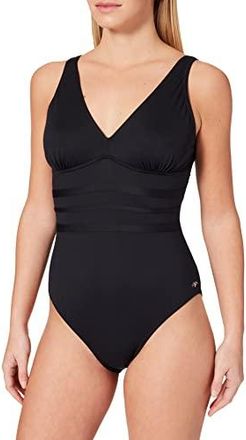 Haute Pression 1P V Bandes Maillot de Bain Une pièce, Noir, 40 Femme