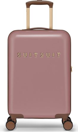 SuitSuit Handgep&auml;ck Koffer mit 4 Rollen 55 x 35 x 20 cm - Hartschalen Kabinentrolley mit TSA-Schloss - Fab Seventies Old Rose