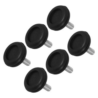 Holibanna HOMSFOU Verstellbare M&ouml;bel Nivellierf&uuml;&szlig;e mit 12 mm Gewinde aus sto&szlig;d&auml;mpfendem Gummi 6 St&uuml;ck Bodenschoner f&uuml;r Tische Sofas und Waschmaschinen rutschfes