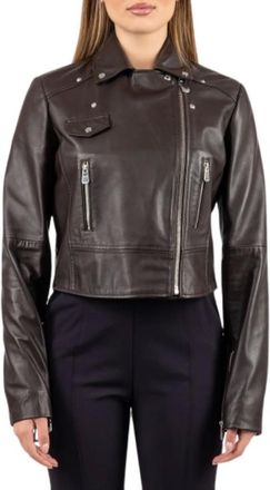 Pinko Pinko, Femme, Vestes, Brun, Taille: 42 FR New Sensibile Chiodo