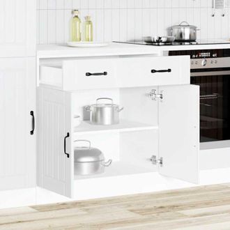 vidaXL Vidaxl - Armoire de cuisine Lucca blanc bois dingénierie