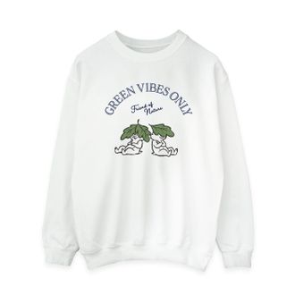 Disney Chip n Dale Green Vibes Only Sweatshirt f&uuml;r Damen (Wei&szlig;)