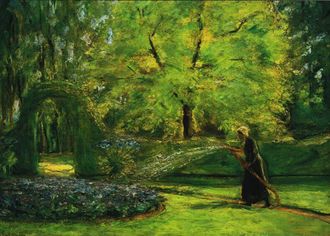 Generic Kunstkarte Max Liebermann Blumensprengerin im Wannseegarten