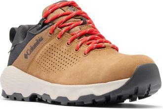 Columbia Damen Newton Nimble Leather Wander-und Wanderschuhe mit niedriger Taille, Elch, Rot, Mohnblume, 37.5 EU