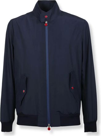 Kiton Homme, Vestes, Bleu, Taille: 4XL Bomber Jacket