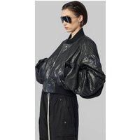 Rick Owens Bomber In Pelle Imbottito - Secchia Cropped Flight