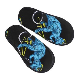Generic Dinosaure Amusant &Agrave; Chevaucher Unisexe Chaussures De Maison Chaud Pantoufles Peluche Chaussons Pour Int&eacute;rieur Ext&eacute;rieur Maison M