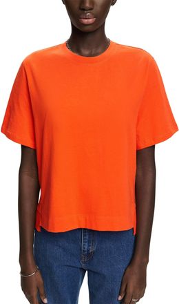 Esprit Damen 023ee1k318 T-Shirt, 635/Orange Red, S