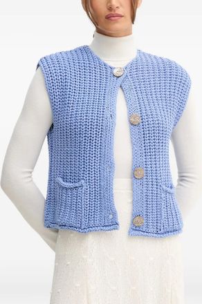 Pedro del Hierro Weste mit Kn&ouml;pfen - Blau