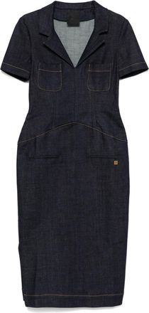 Givenchy robe mi-longue en jean à logo 4G - Bleu