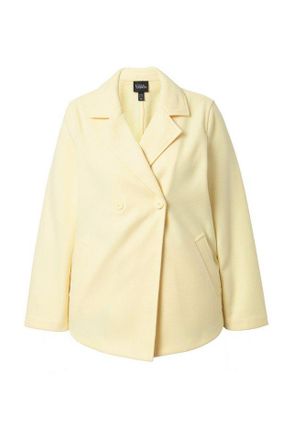 Ulla Popken Sommerjacke Fleece-Cabanjacke A-Linie Reverskragen Langarm