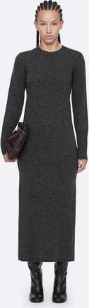 AllSaints Erith Kleid in Anthrazit-Melange-Grau