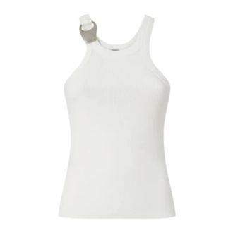 Pinko Canotta con fibbia ciondolo - - Tops - Damen - Wei&szlig; - M