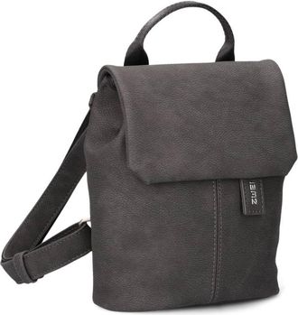 zwei Kleiner Damenrucksack Mademoiselle.M MR45 Mini-Rucksack 2 Liter klassisch-eleganter Daypack mit Magnet-Verschlussklappe, Rei&szlig;verschlussfach am R&uuml;cken 