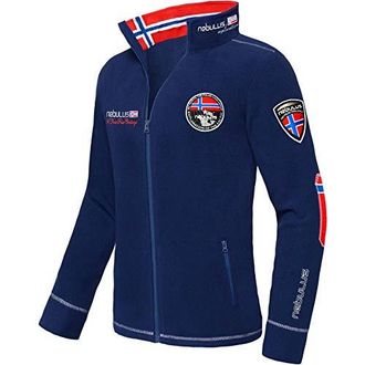 Nebulus Explore Veste polaire chaude pour homme, avec longue fermeture éclair complète, bleu marine, taille XL