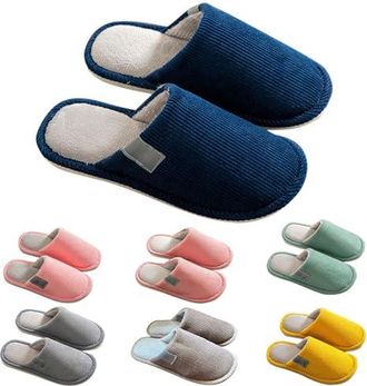 Generic Pantoufles &agrave; enfiler pour homme et femme, chaussures dint&eacute;rieur d&eacute;contract&eacute;es de couleur unie avec doublure en fausse fourrure et mousse &agrave; m&eacute;moire de 