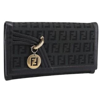 Fendi Pre-owned Zucchino Canvas Long Wallet - - Pre-owned - Damen - Schwarzk - ONE SIZE